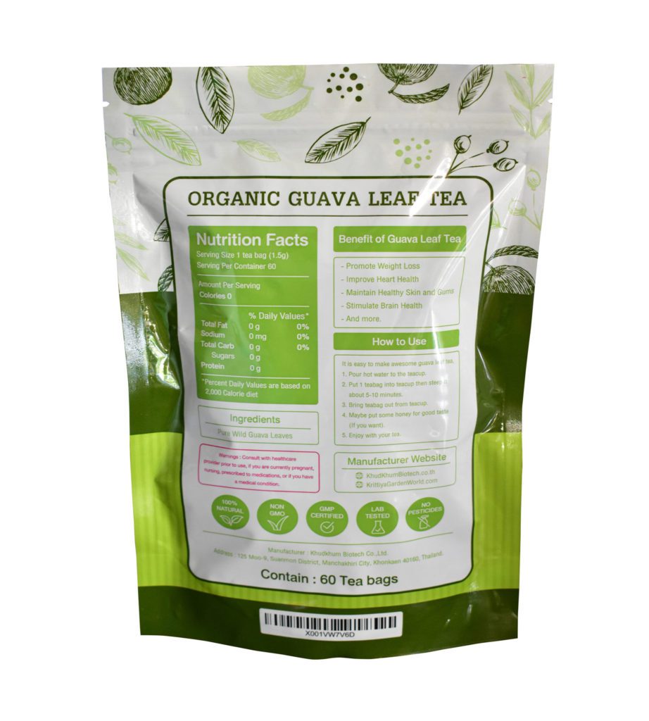 Guava Leaf Tea 60-Teabags - Krittiya Garden World