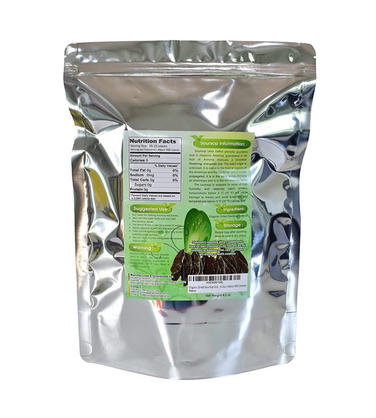 Dried Soursop Graviola Leaves for Tea 4.0oz - Krittiya Garden World