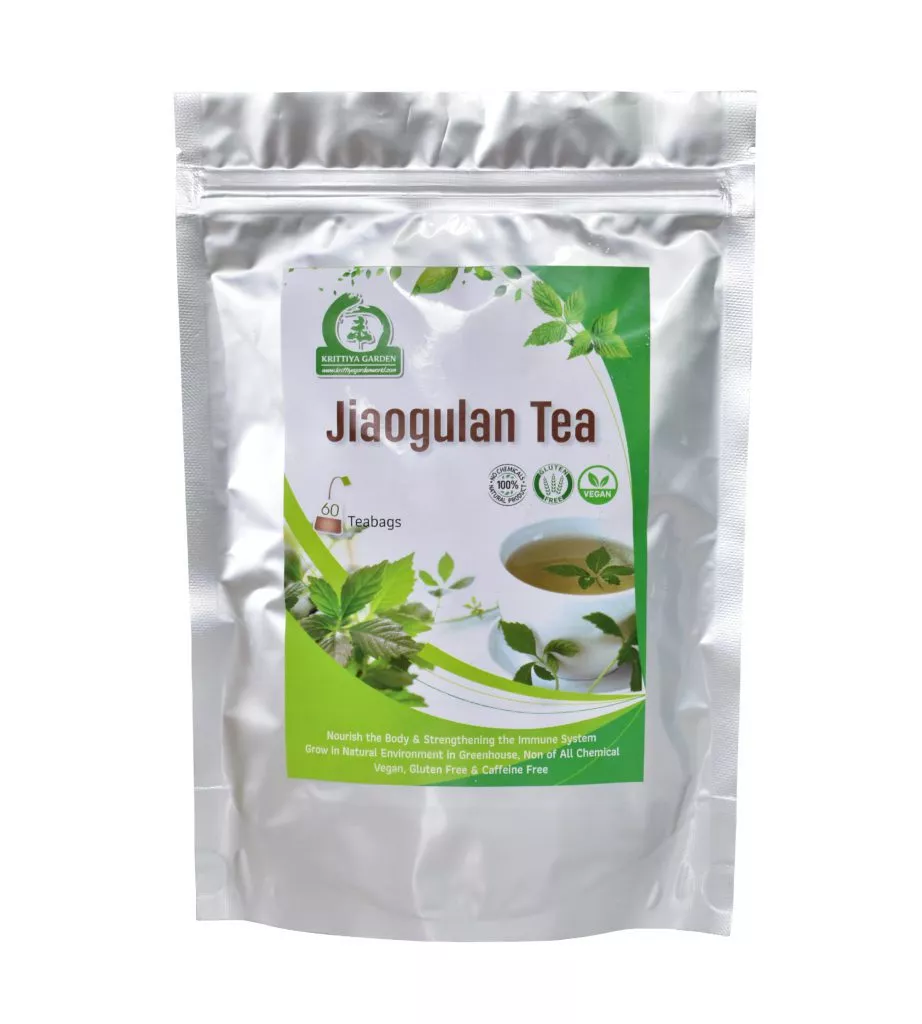 Jiaogulan Tea 60-Teabags (Gynostemma Tea) 3.2oz - Krittiya Garden World