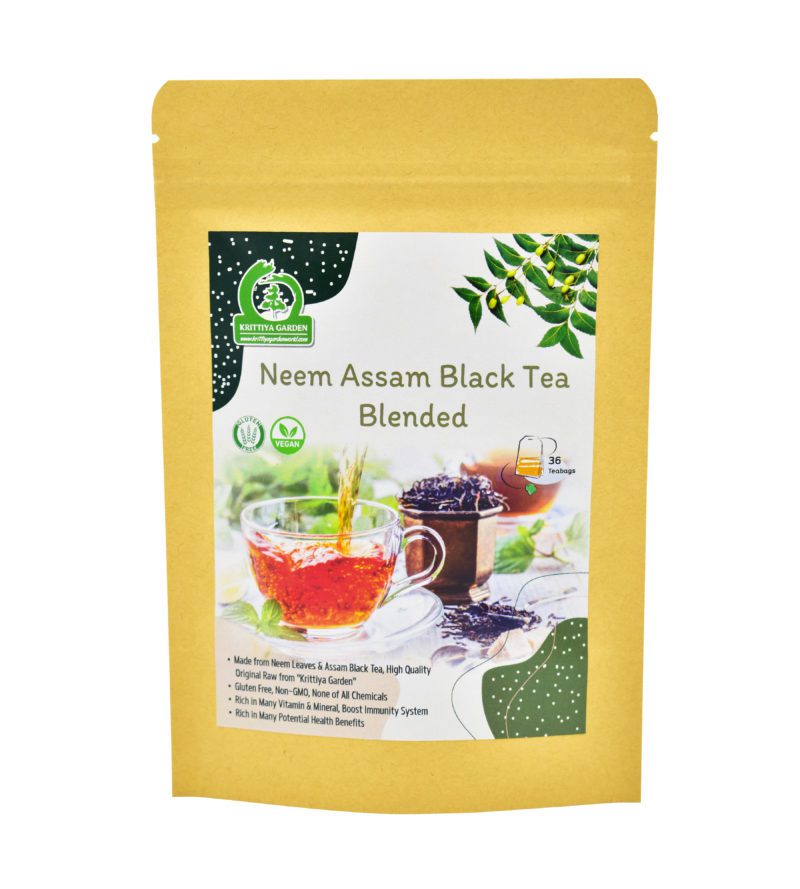 Neem Assam Black Tea Blended 36-Teabags (1.9oz) - Krittiya Garden World