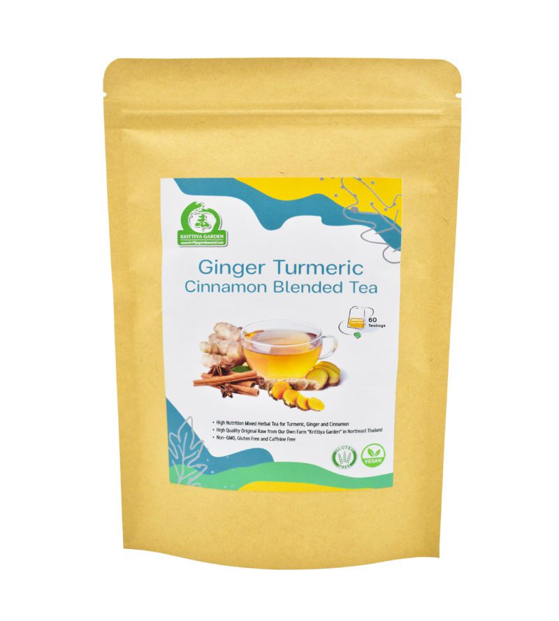 Ginger Turmeric Cinnamon Blended Tea 60-Teabags (4.23oz) - Krittiya ...