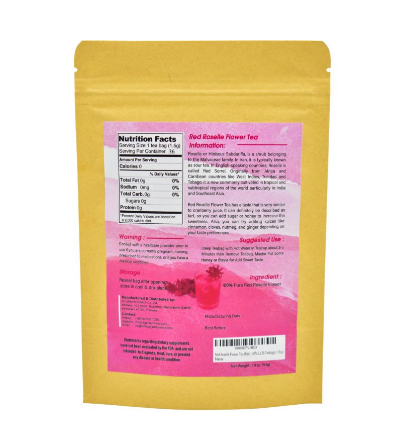 Red Roselle Flower Tea (Red Sorrel, Hibiscus Sabdariffa L.) 36-Teabags ...