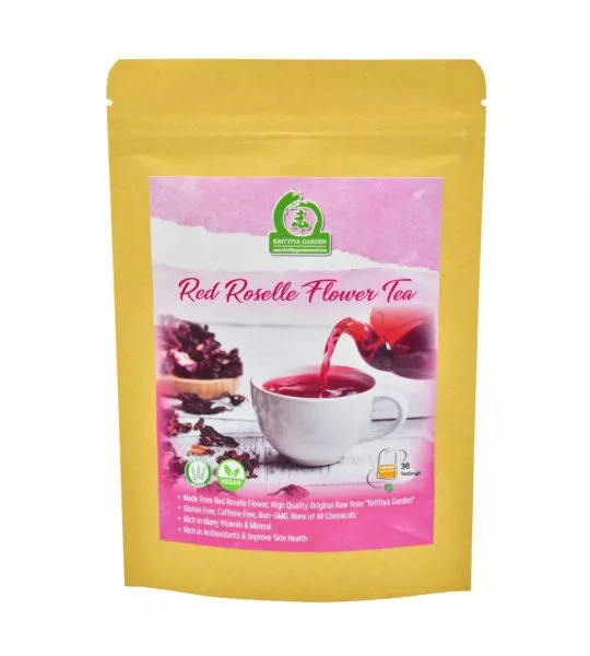 Red Roselle Flower Tea (Red Sorrel, Hibiscus Sabdariffa L.) 36-Teabags ...