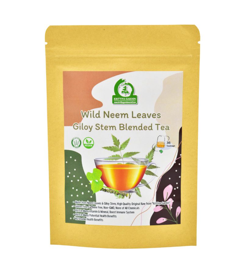 Wild Neem Leaves Giloy Stem Blended Tea 36-Teabags (1.9oz) - Krittiya ...